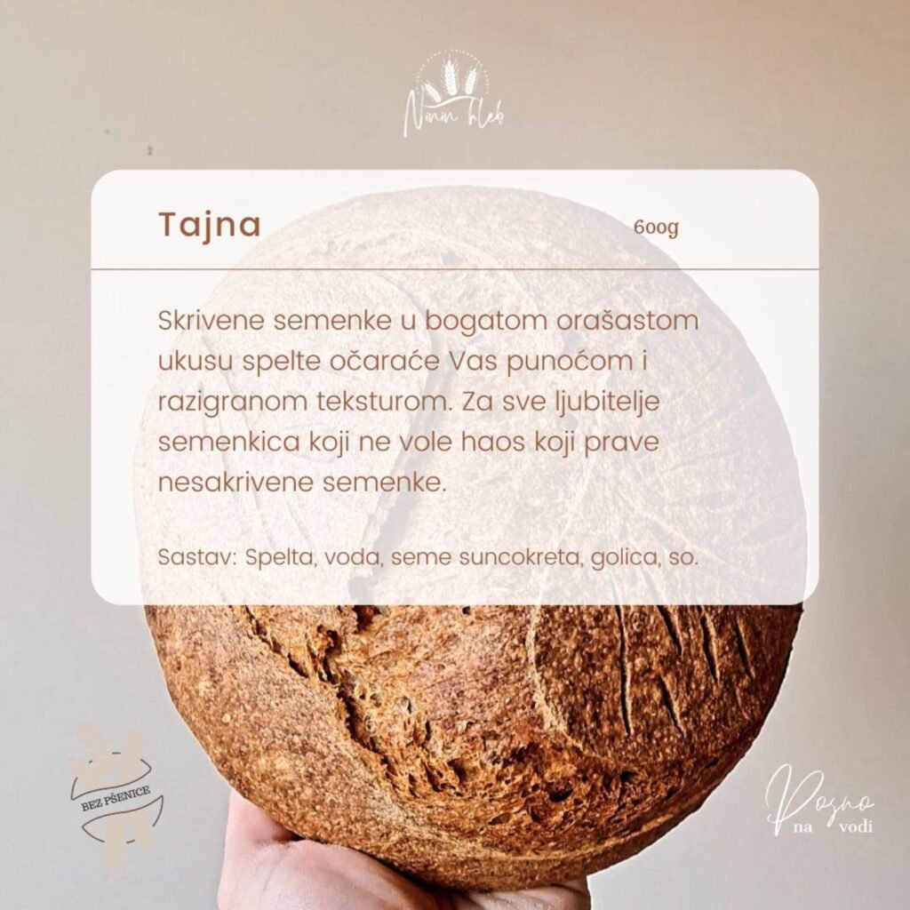 Ninin Hleb Tajna 600g | Organska Hrana Sa Salaša | Bio Salaš Idei